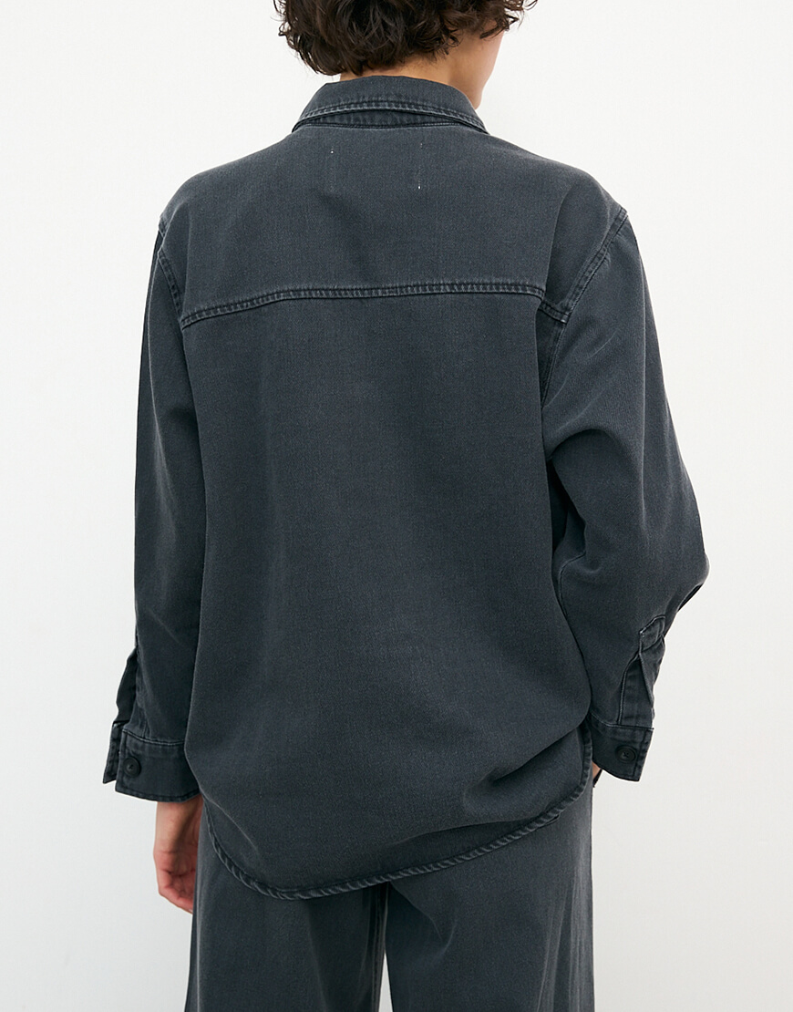 Сорочка джинсова графіт BALCONY GARMENT (BLCN_1391) | KAPSULA